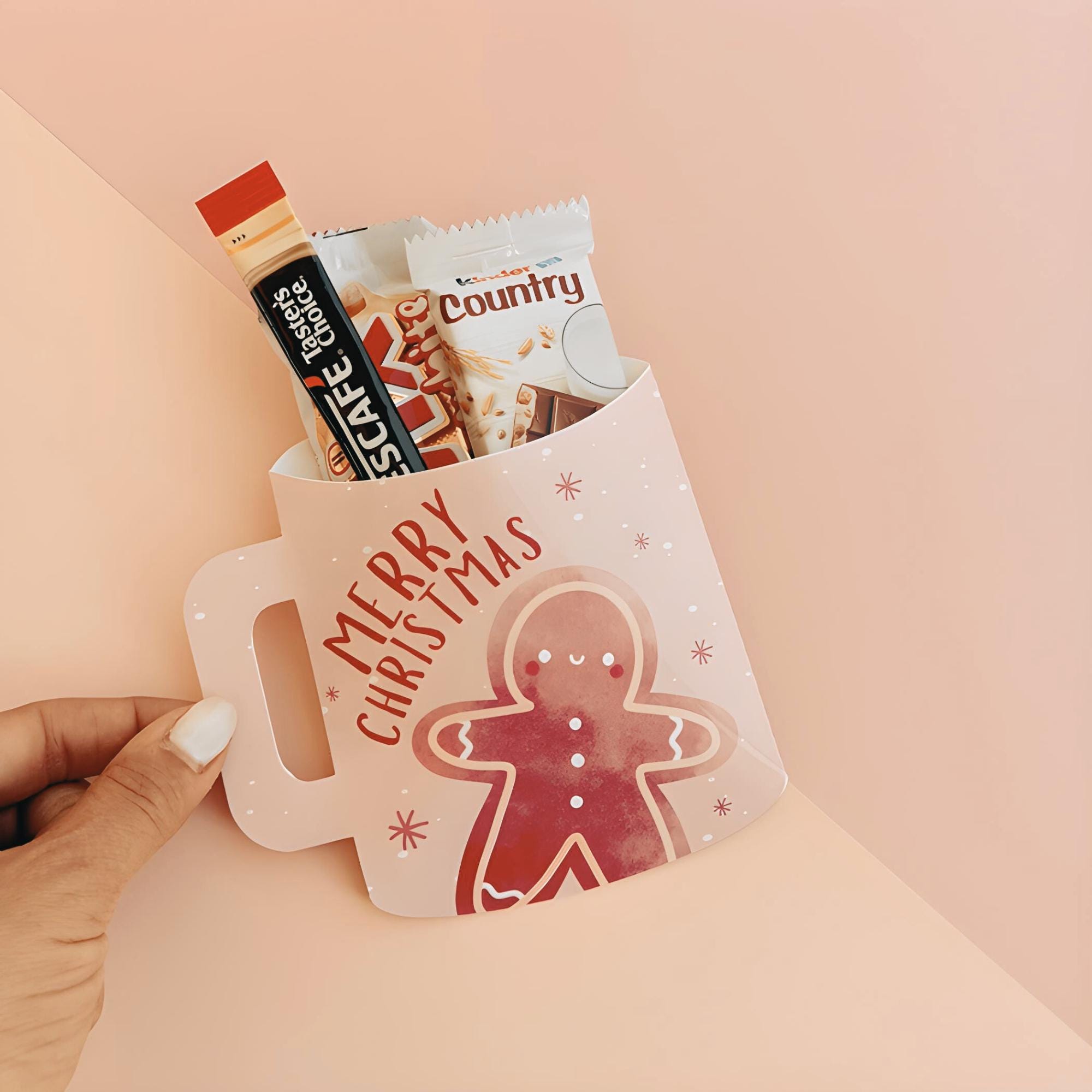 Christmas Hot Chocolate Mug Template, Favor Box, Gift Card Envelope ...