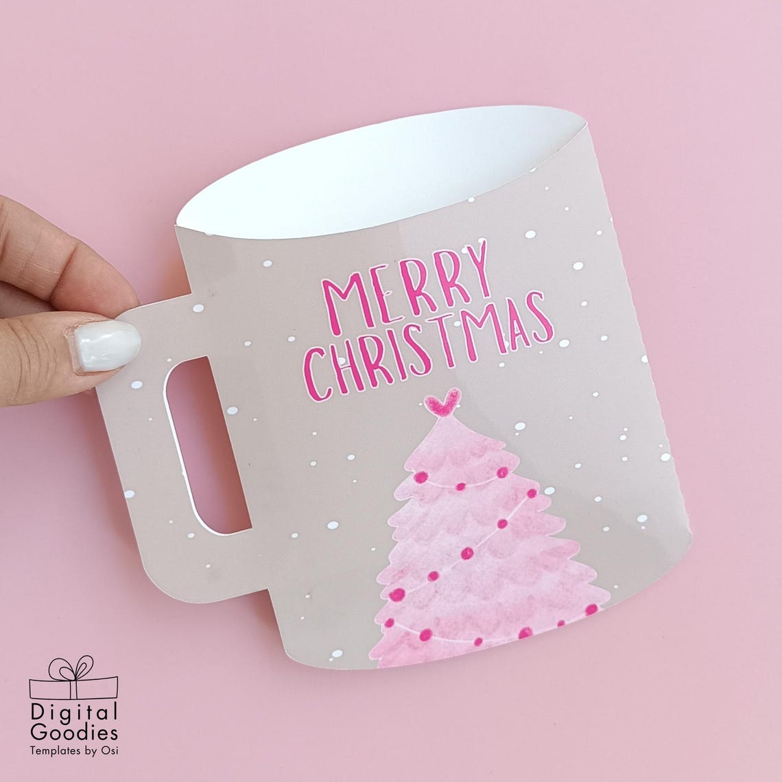 Christmas Mug Digital Download, Favor Box, Gift Card Envelope, Mug ...