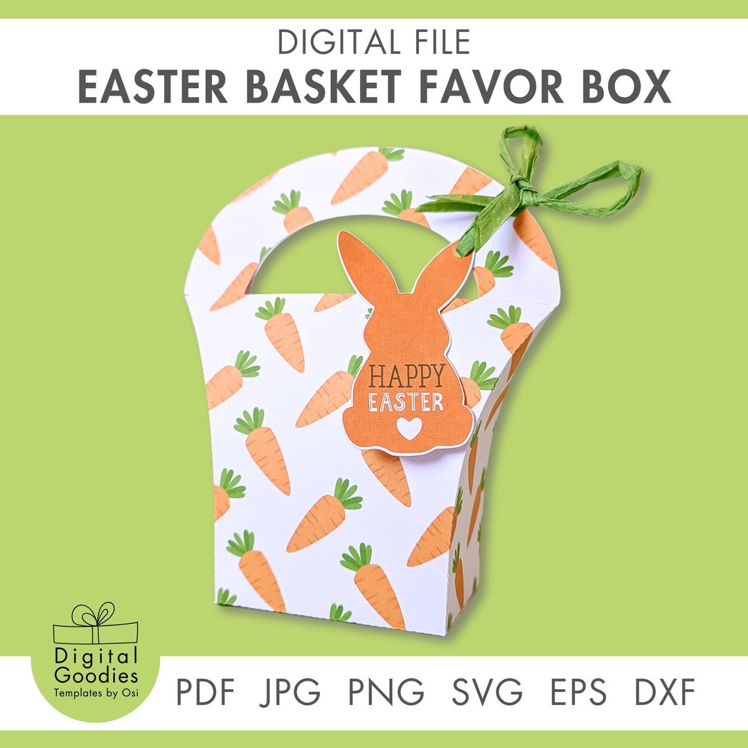 Easter Box SVG, Easter Box Digital Download, Spring DIY, Favor Box SVG ...