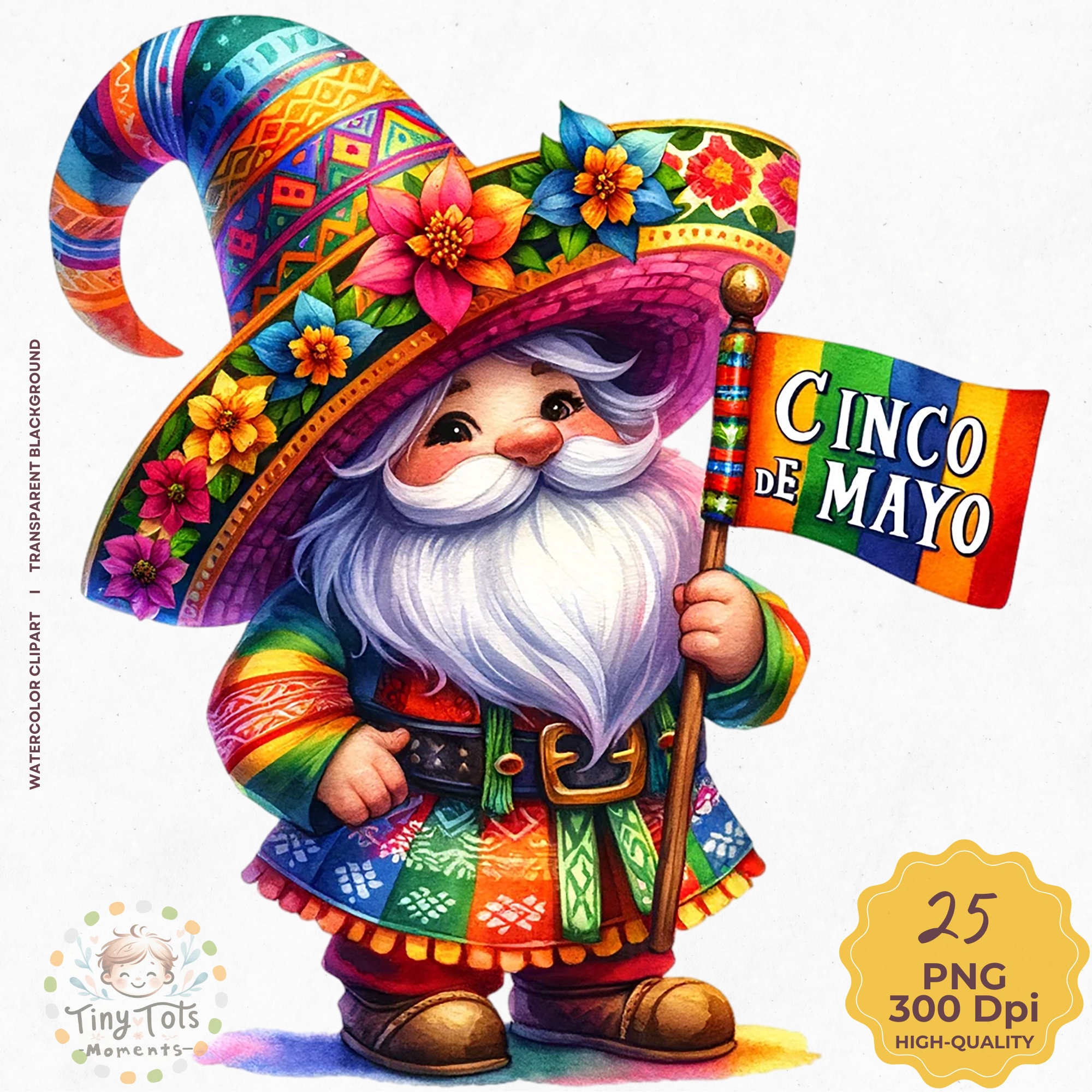 Cinco De Mayo Gnome Clipart, Festive PNG Graphics, Mexican Gnomes PNG ...