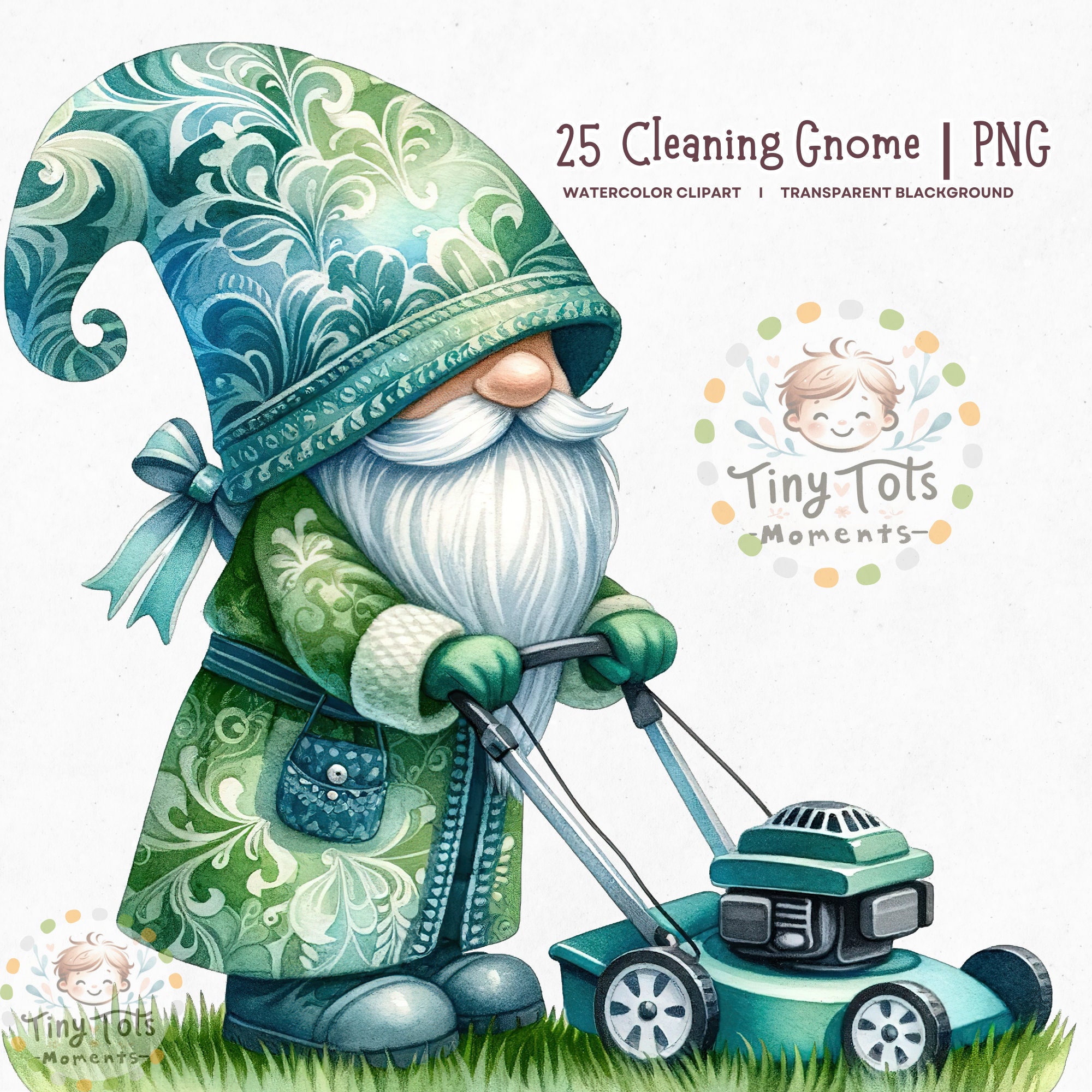 Cleaning Gnome Clipart, Spring Cleaning, House Keeping Gnome, Cleaning Gnome, Spring Gnome ...