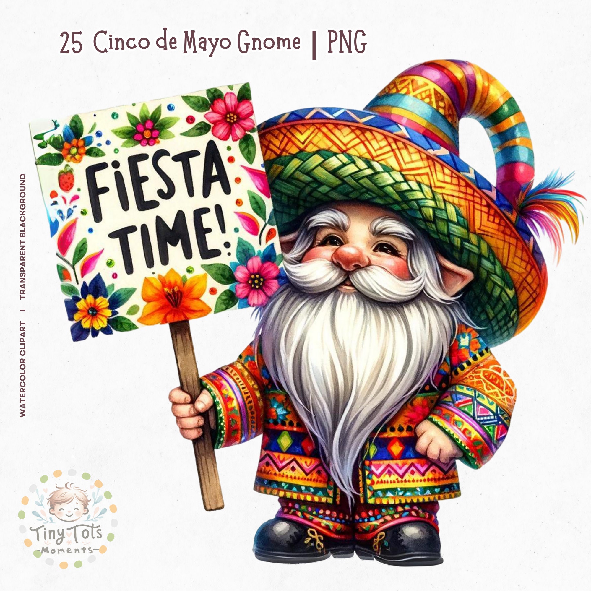 Cinco De Mayo Gnome Clipart, Festive PNG Graphics, Mexican Gnomes PNG ...