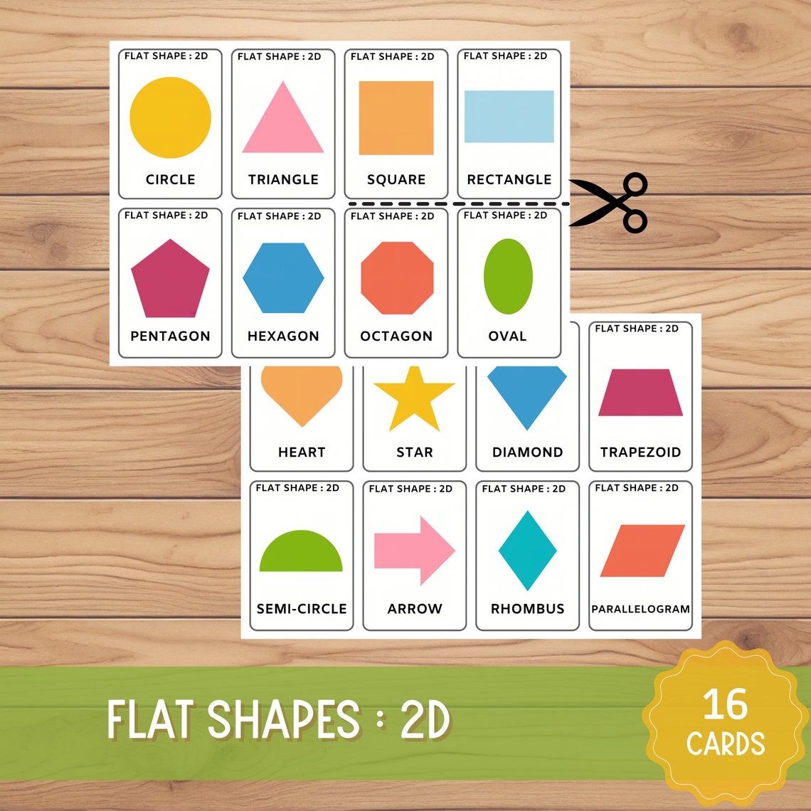 40 Colors and Shapes Flashcards, Printable Flashcards, Educational ...
