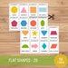 40 Colors and Shapes Flashcards, Printable Flashcards, Educational ...