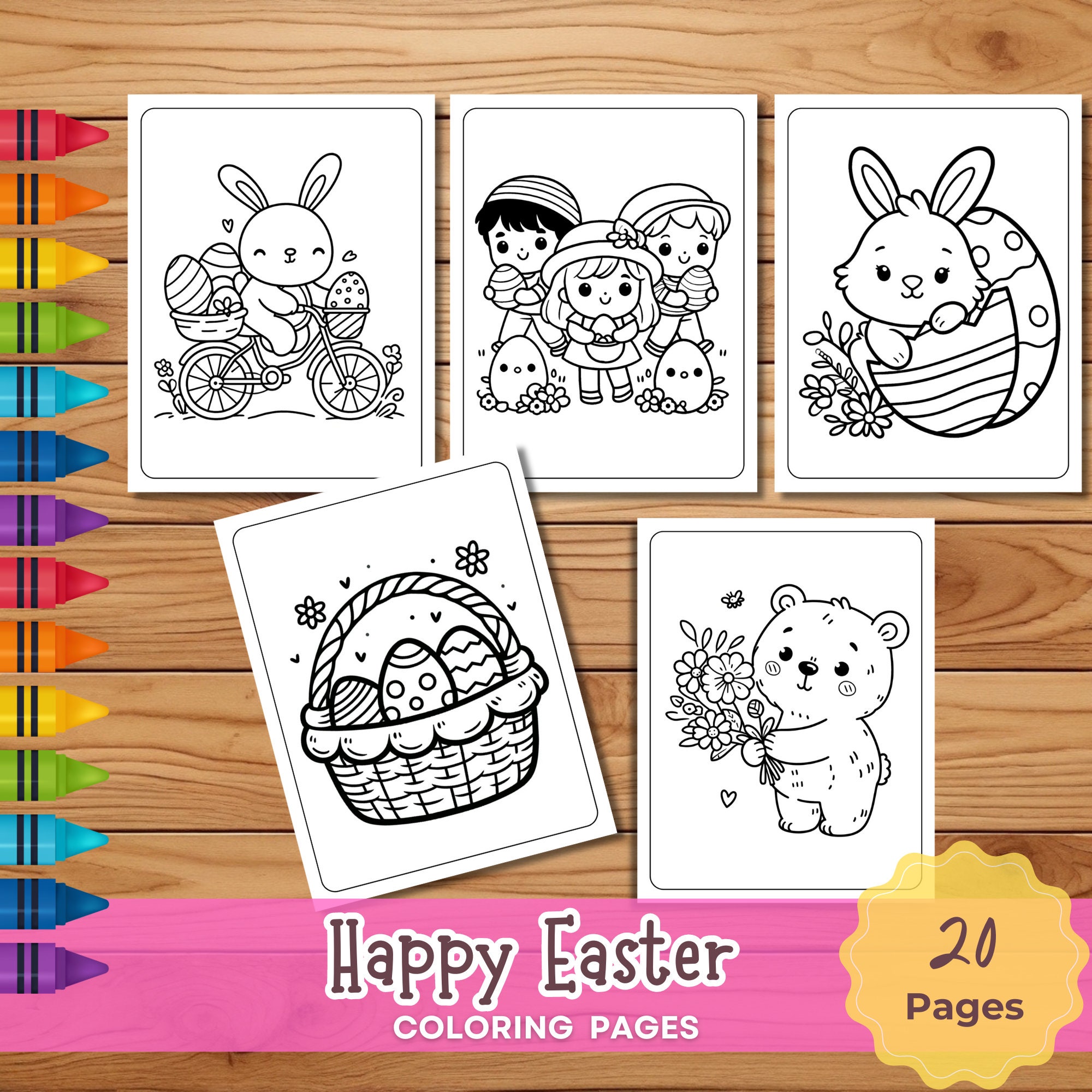 Springtime: Easter Coloring Pages for Kids, Printable Easter Coloring ...