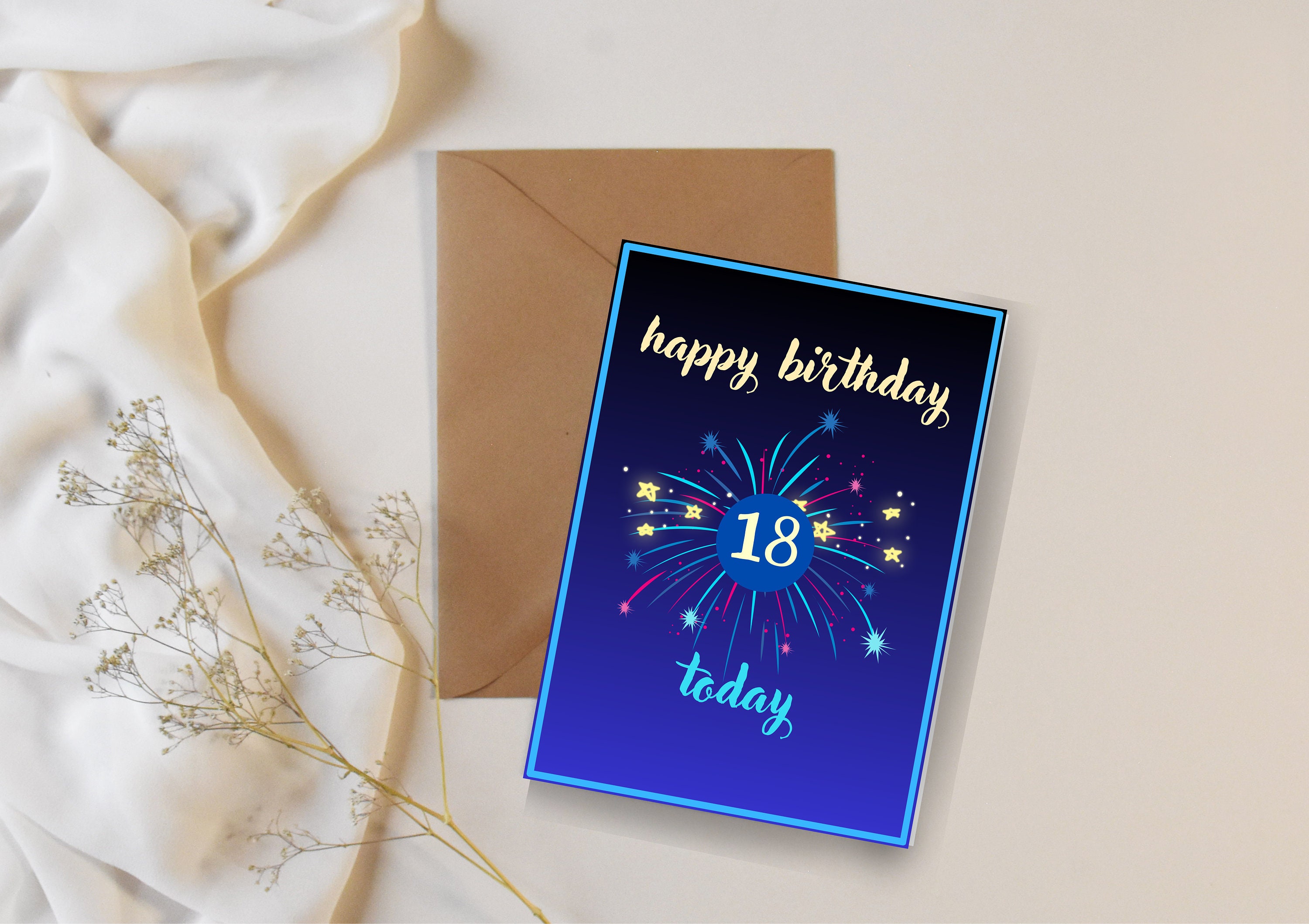 18th Birthday Card, Happy 18th Birthday Card, Card for Him, Card for ...