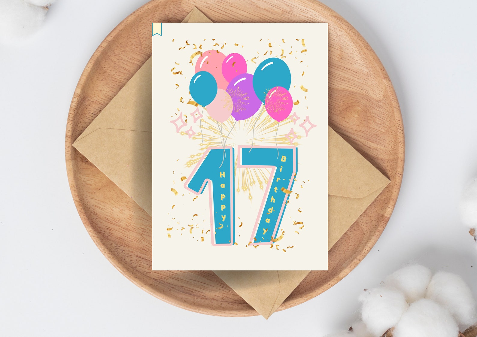 17th Birthday Card Printable, Instant Download, 17th Birthday, 17th ...