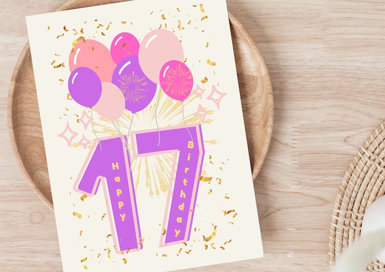 17th Birthday, Instant Download, Daughter Birthday Card, Funny ...