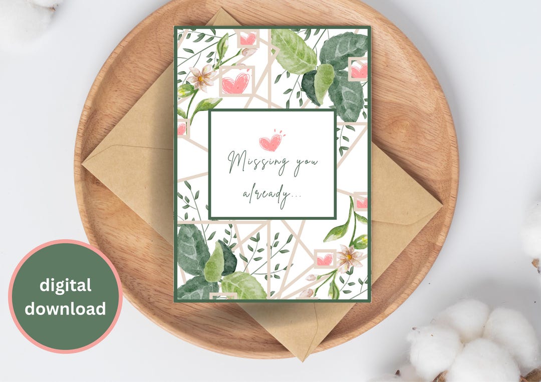 Printable Miss You Card, Missing You Card, Best Friend Card, Long ...