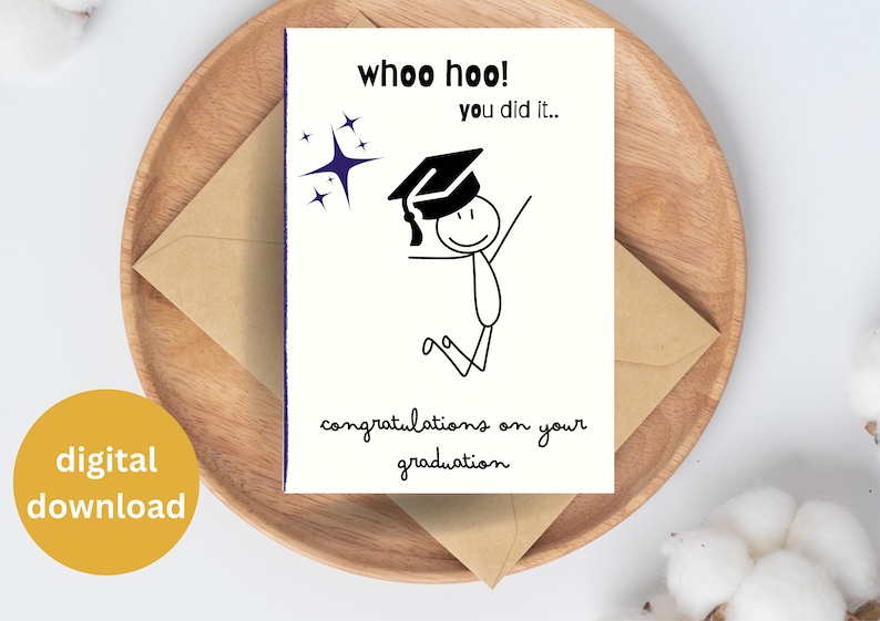 Graduation Card Funny Finally, Graduation Card for Him, Congrats on ...