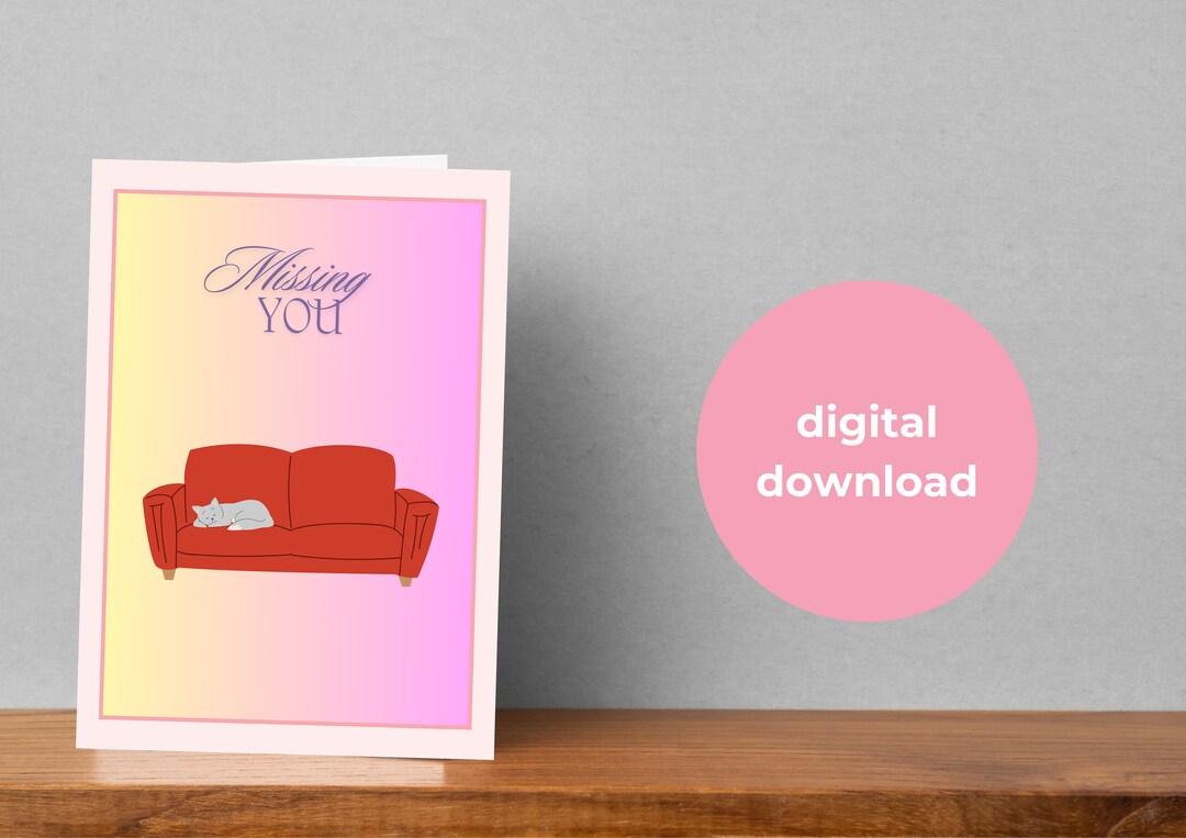Miss You Already Card, Farewell Party, Going Away Gift, Printable Card ...