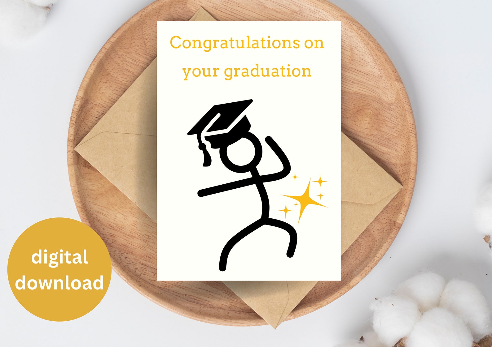 Graduation Card Printable Folded Card, Instant Download ...
