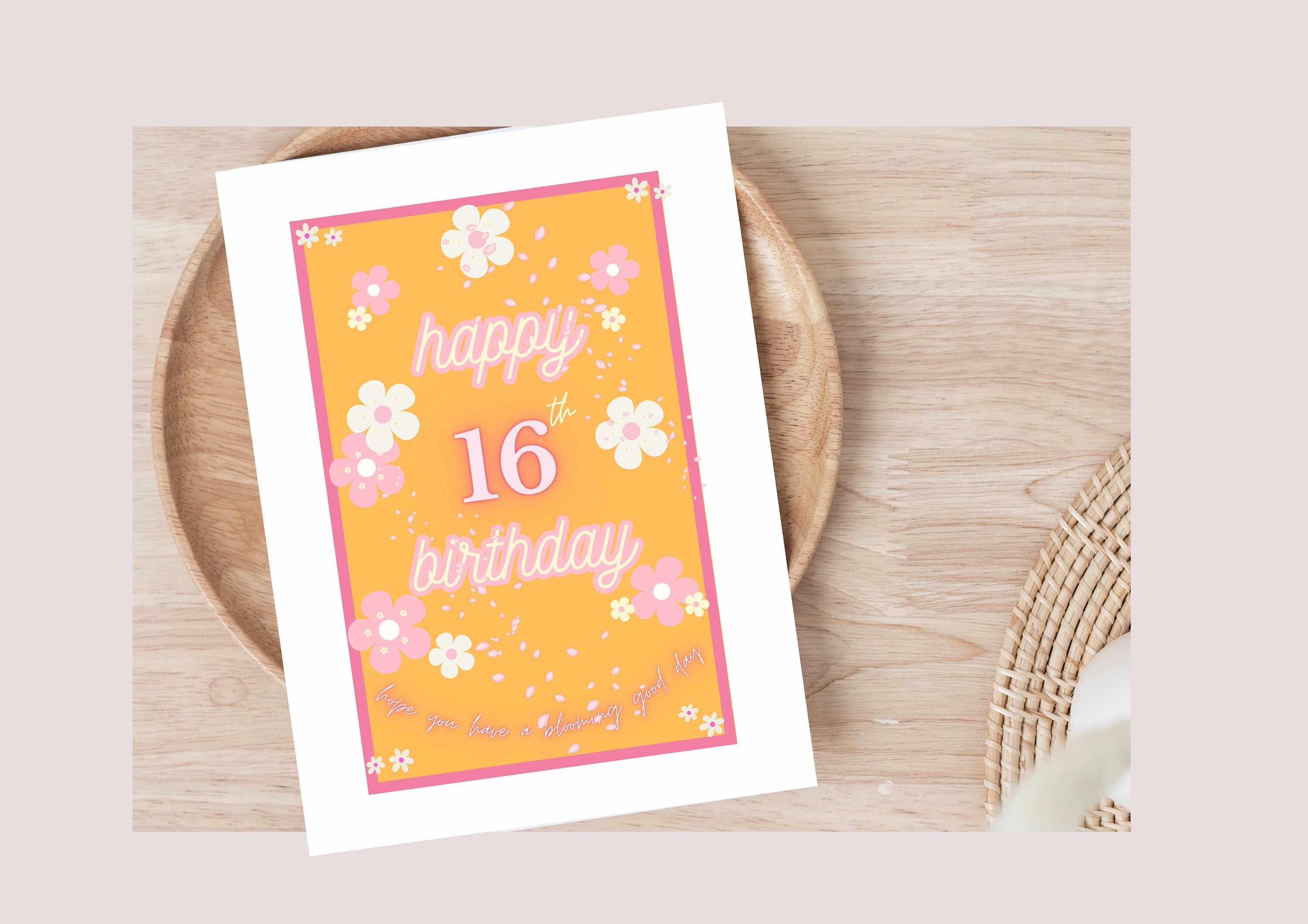 Sweet 16 Printable Birthday Card, Birthday Wishes 16th, Birthday ...