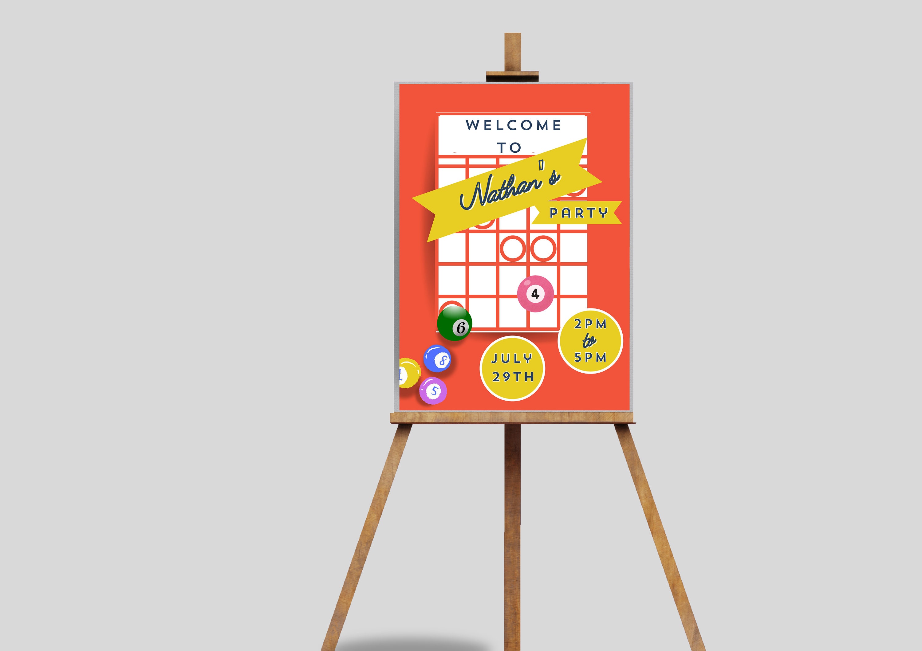 Bingo Poster, Digital Download, Bingo Party Template, Bedroom Decor ...