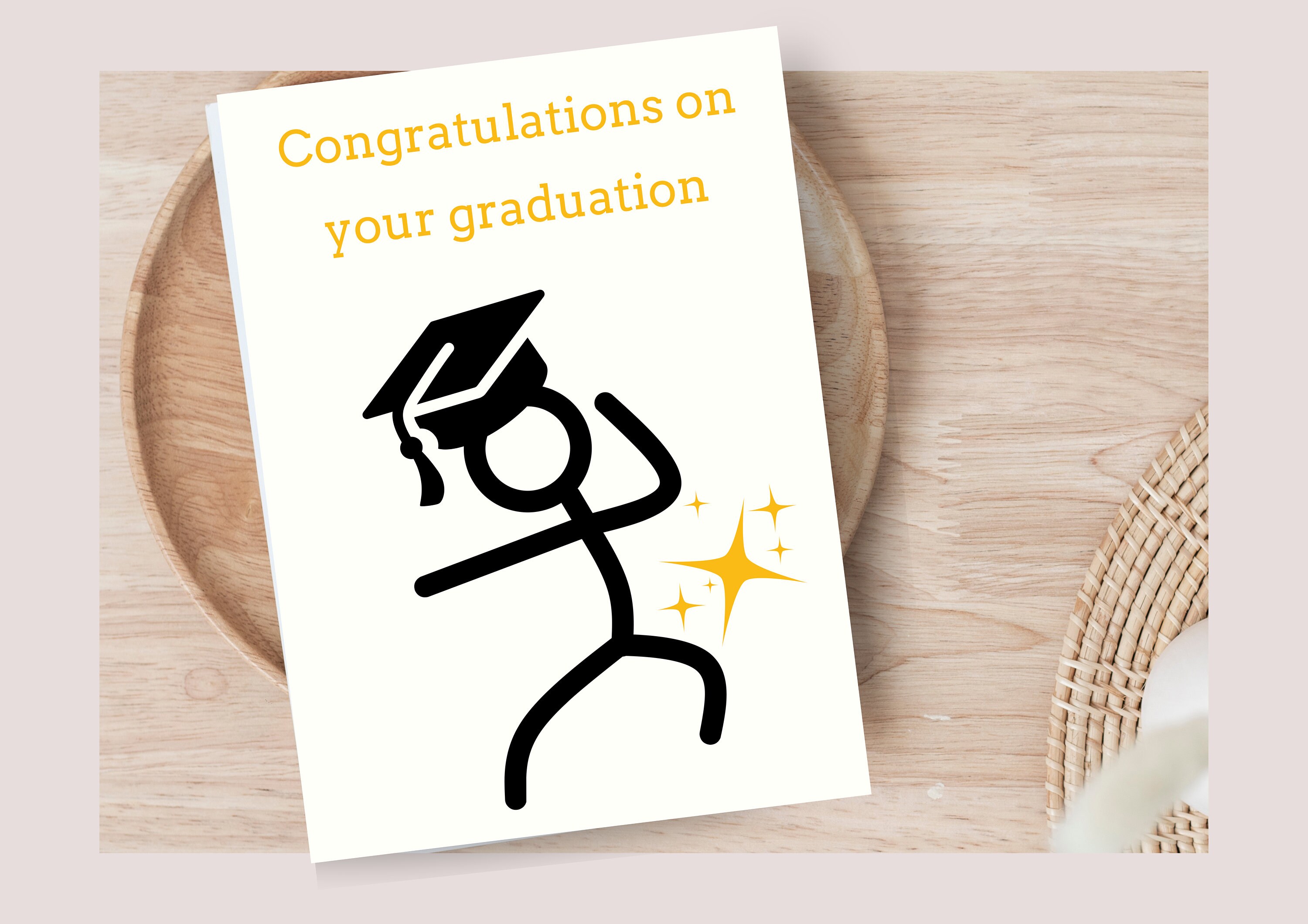 Graduation Card Printable Folded Card, Instant Download ...