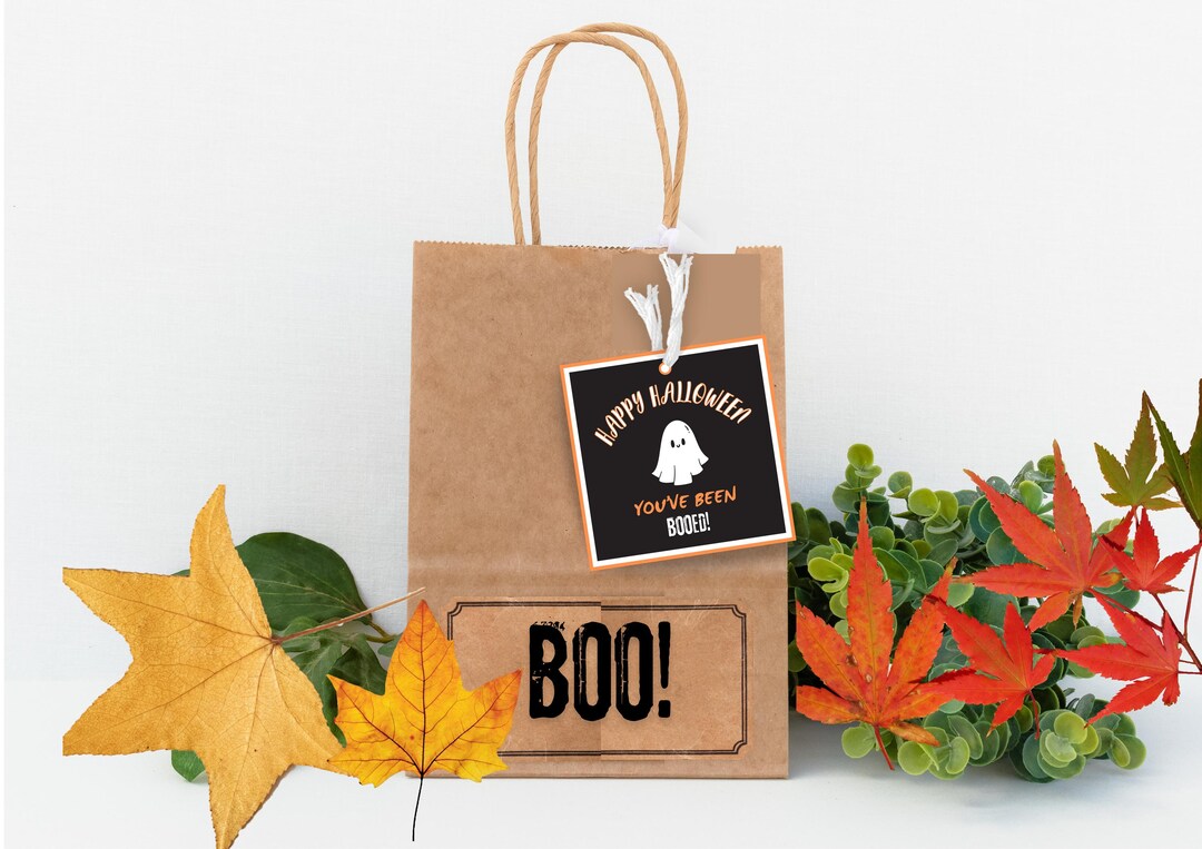 Boo Basket Tag Printable, Halloween Tags, You've Been Booed, Printable ...