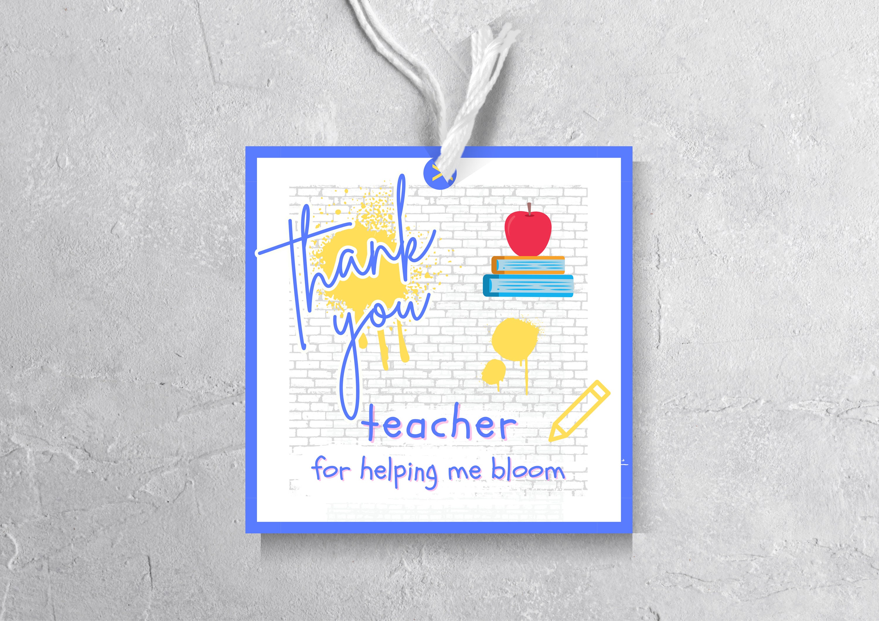 Thank You for Helping Us Bloom Teacher Tag, Thank You Teacher, Thank ...
