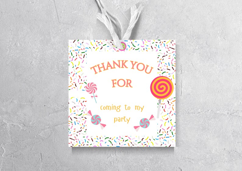 Candy Land Tags, Candy Land Birthday Party, Candy Land Party Favor Tags ...