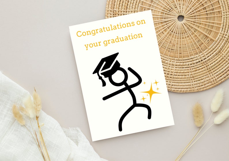 Graduation Card Printable Folded Card, Instant Download ...