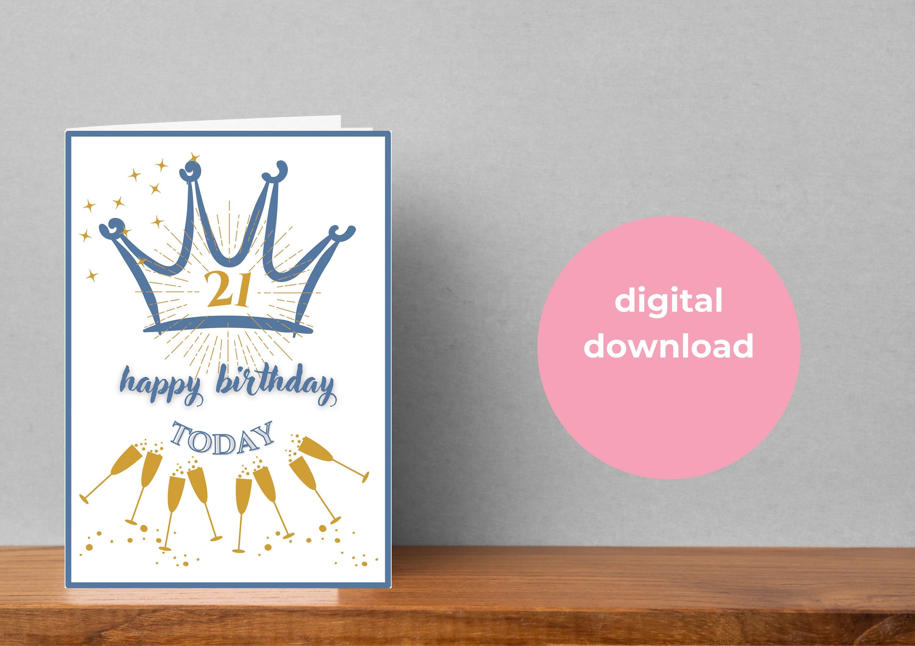 Happy 21st Birthday Card, 21st Birthday Card, Card for Him, 21st ...