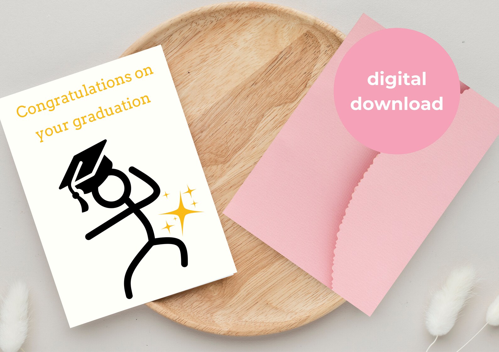 Graduation Card Printable Folded Card, Instant Download ...