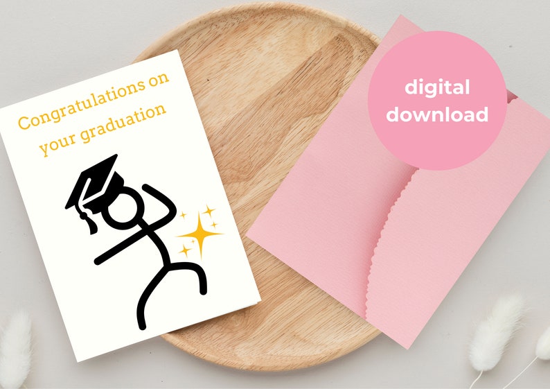 Graduation Card Printable Folded Card, Instant Download ...
