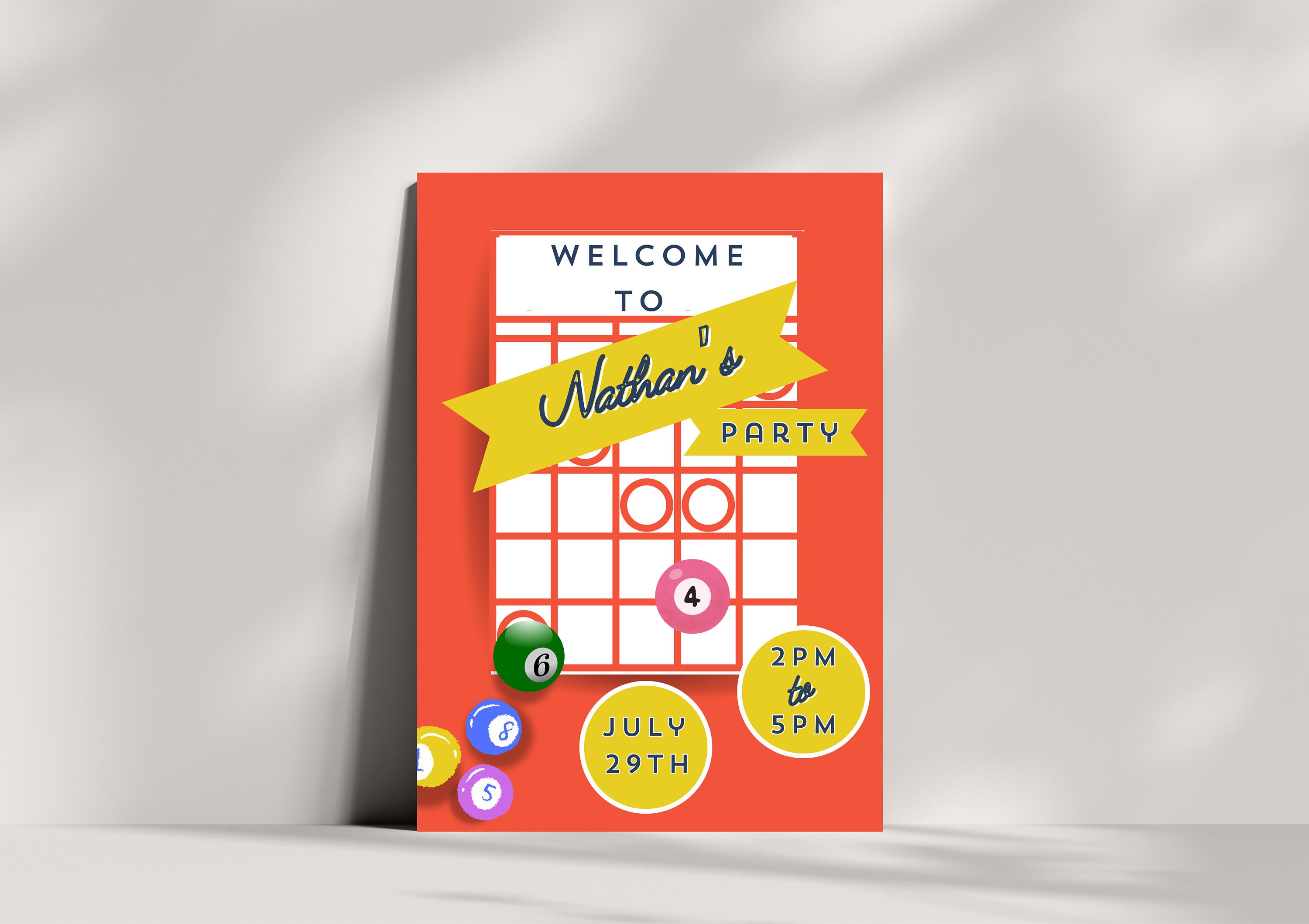 Bingo Poster, Digital Download, Bingo Party Template, Bedroom Decor ...