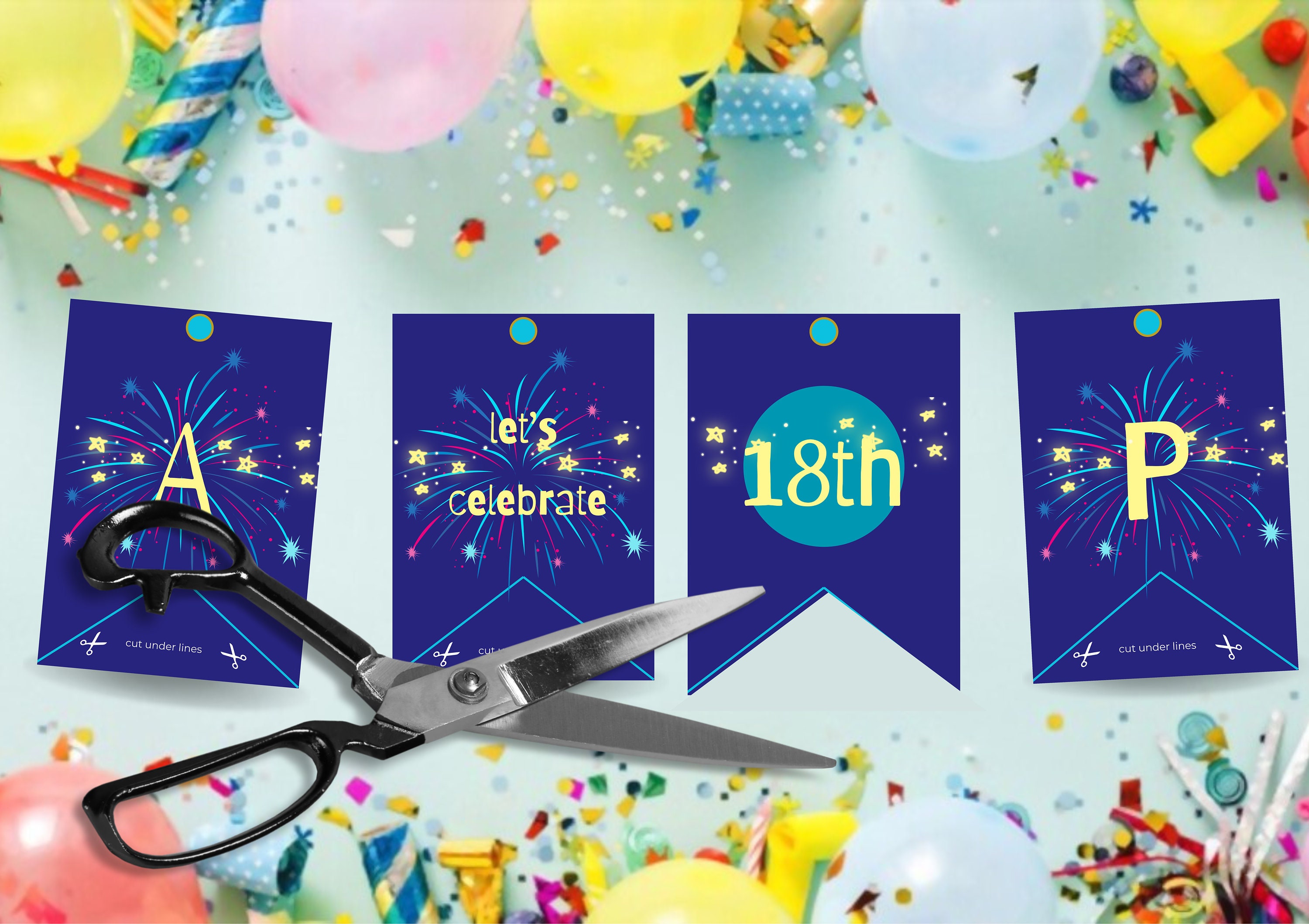 18TH Birthday Banner, Bunting for 18th Party, 18th Birthday Party ...