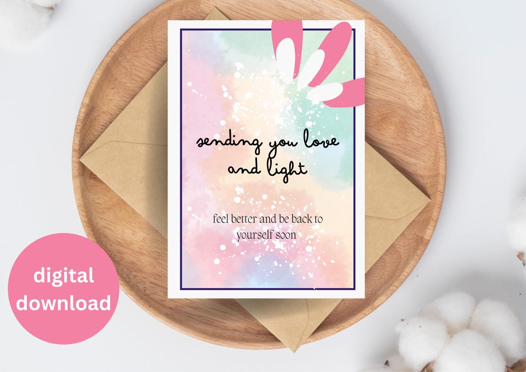 Feel Better Printable Card, Get Well Soon Printable Card, Condolence ...