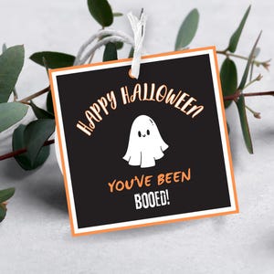 Boo Basket Tag Printable, Halloween Tags, You've Been Booed, Printable ...