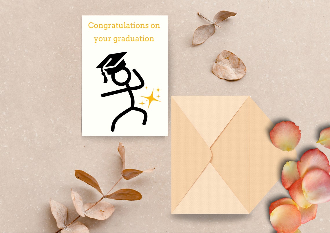 Graduation Card Printable Folded Card, Instant Download ...