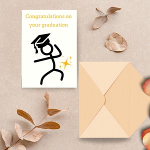 Graduation Card Printable Folded Card, Instant Download ...
