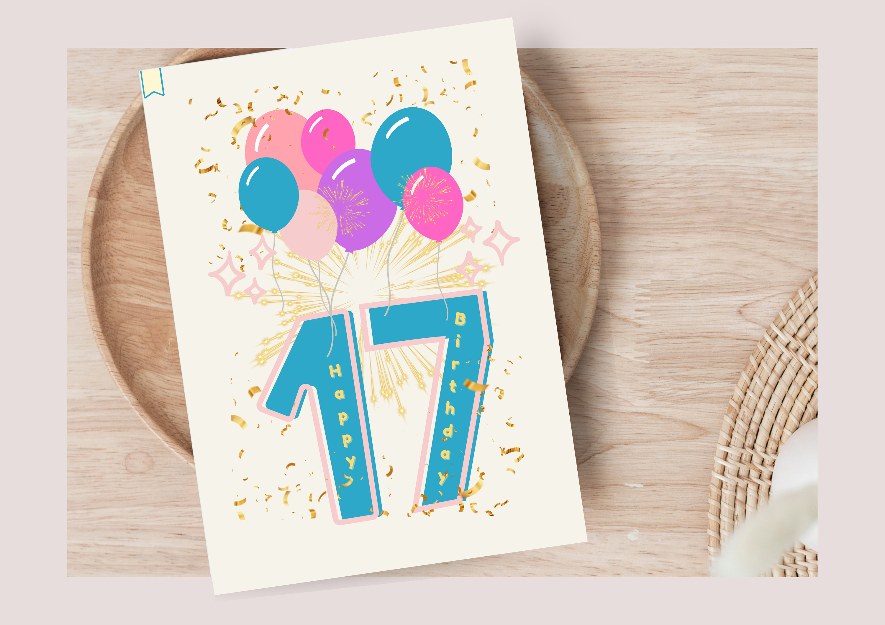 17th Birthday Card Printable, Instant Download, 17th Birthday, 17th ...