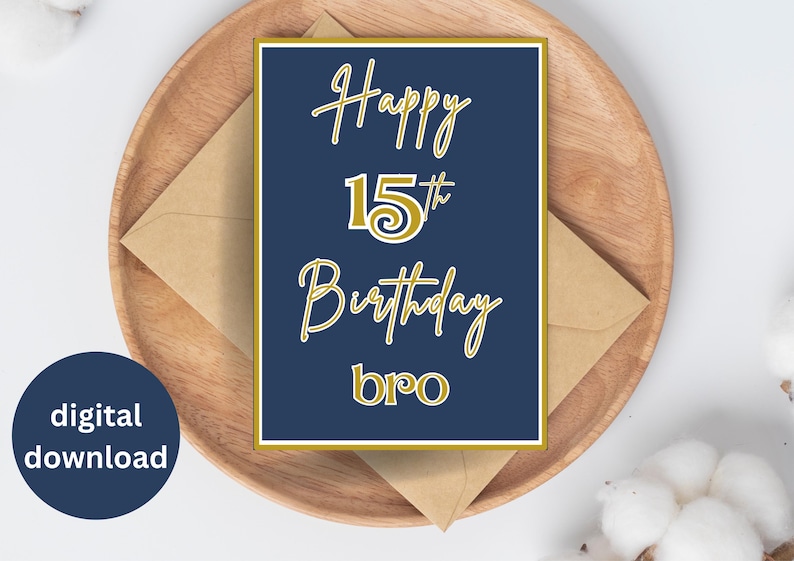 15th Birthday Boy Card, for Boy, Age Card for Him, 15 Years Old ...