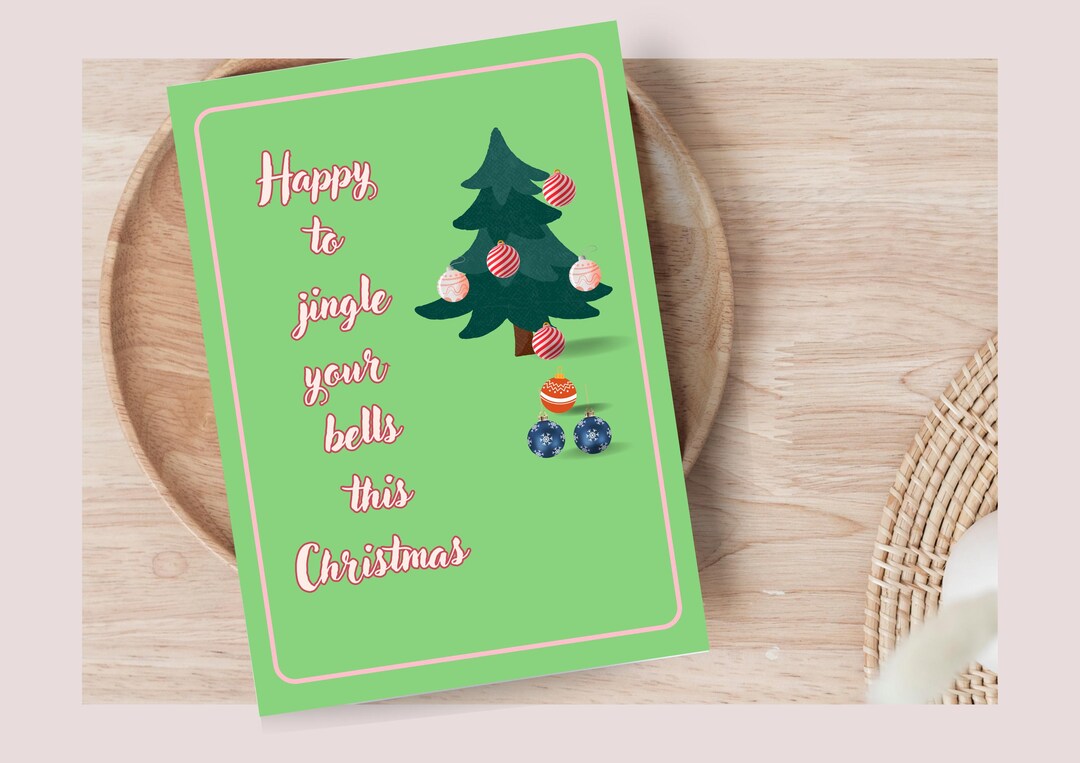 Cheeky Christmas Card, Christmas Card for Adults, Merry Christmas Card ...