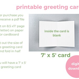 Graduation Card Printable Folded Card, Instant Download ...