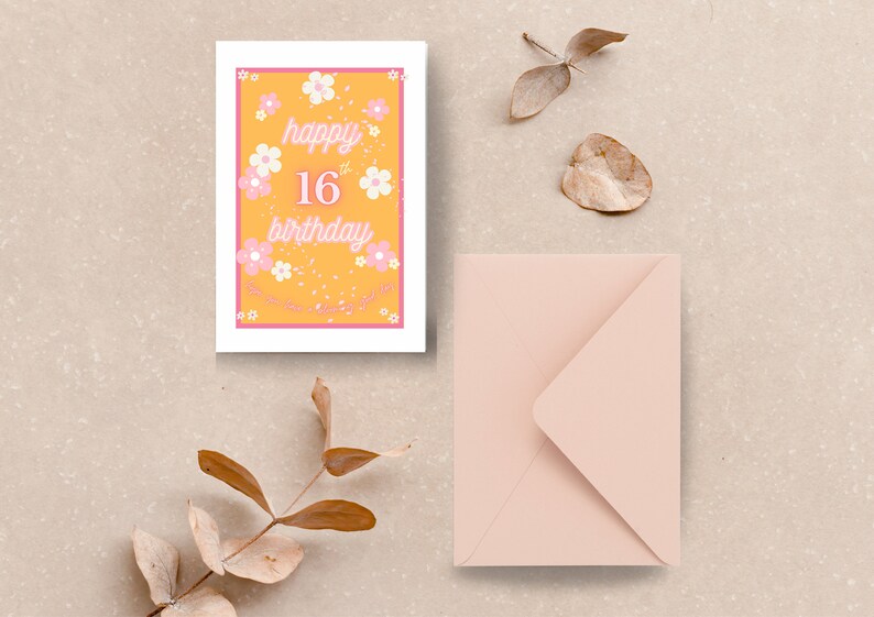 Sweet 16 Printable Birthday Card, Birthday Wishes 16th, Birthday ...