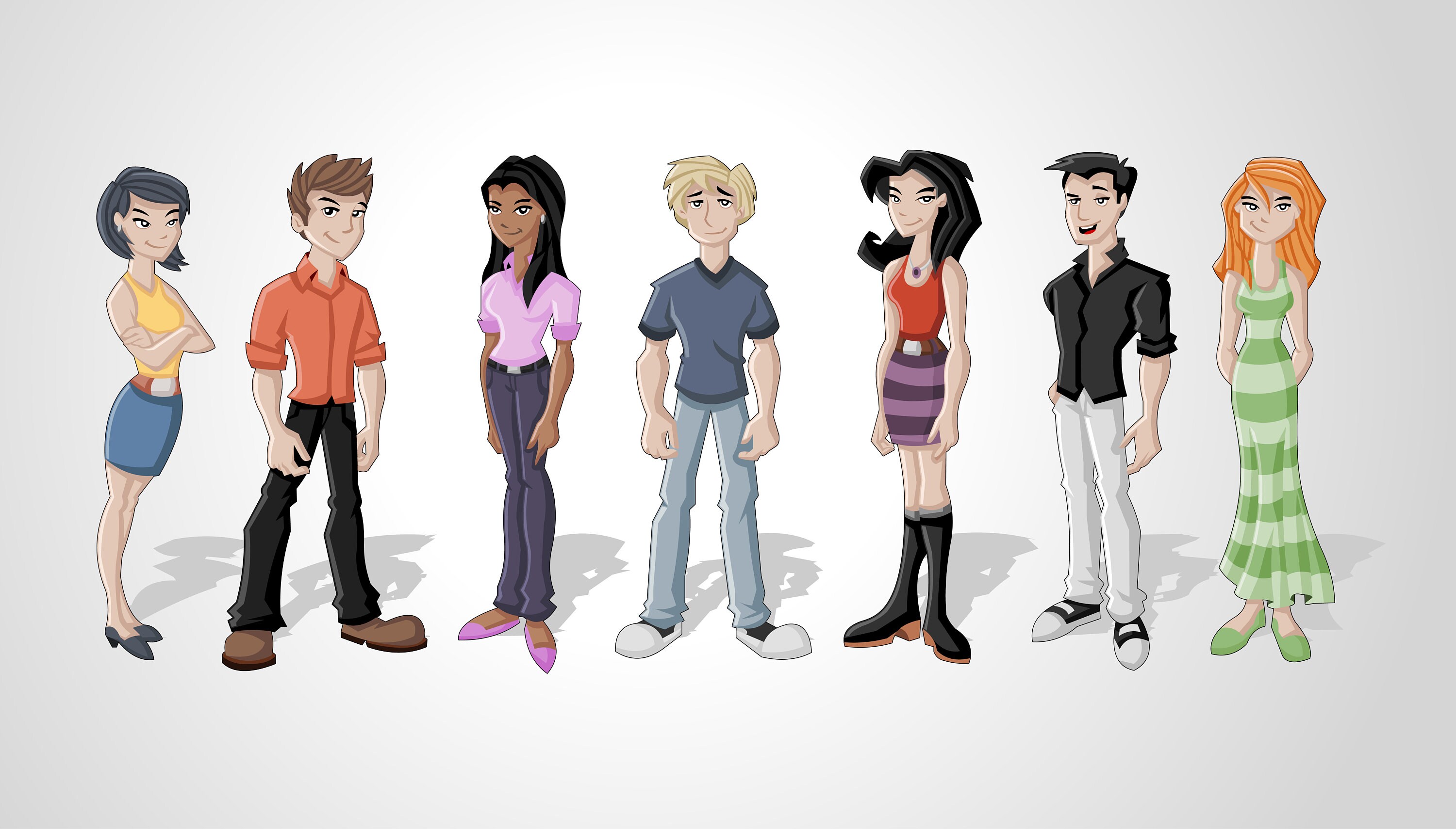 Animated Cartoon People Character. A Collection of Animated Peoples ...