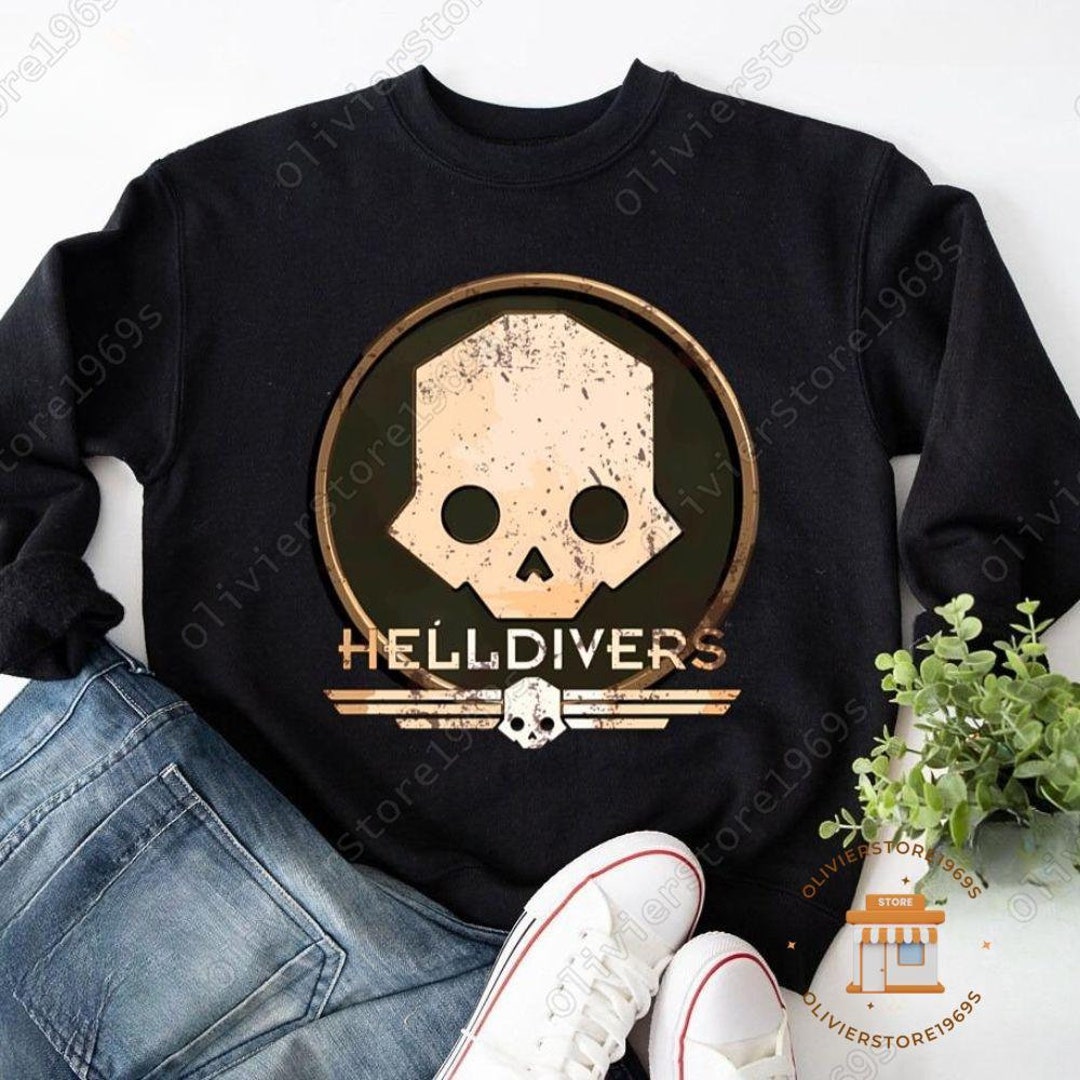 Helldivers Logo Shirt, Helldivers 2 T-shirt, Gaming Shirt, Gaming Hoodie, Videos Game Shirt ...