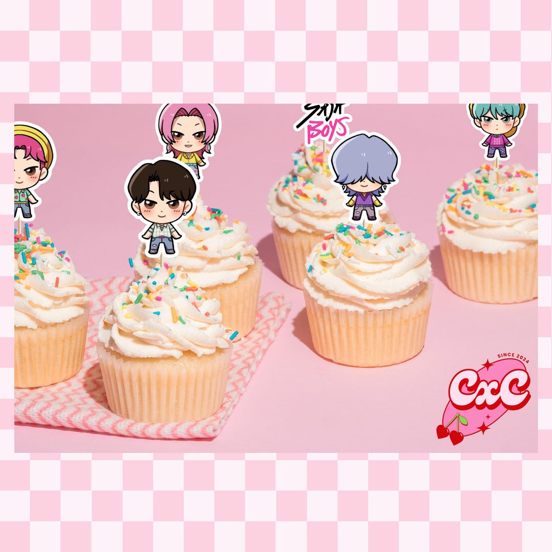 Saja Boys Chibi Kpop Demon Hunters Cupcake Toppers | Birthday Party ...