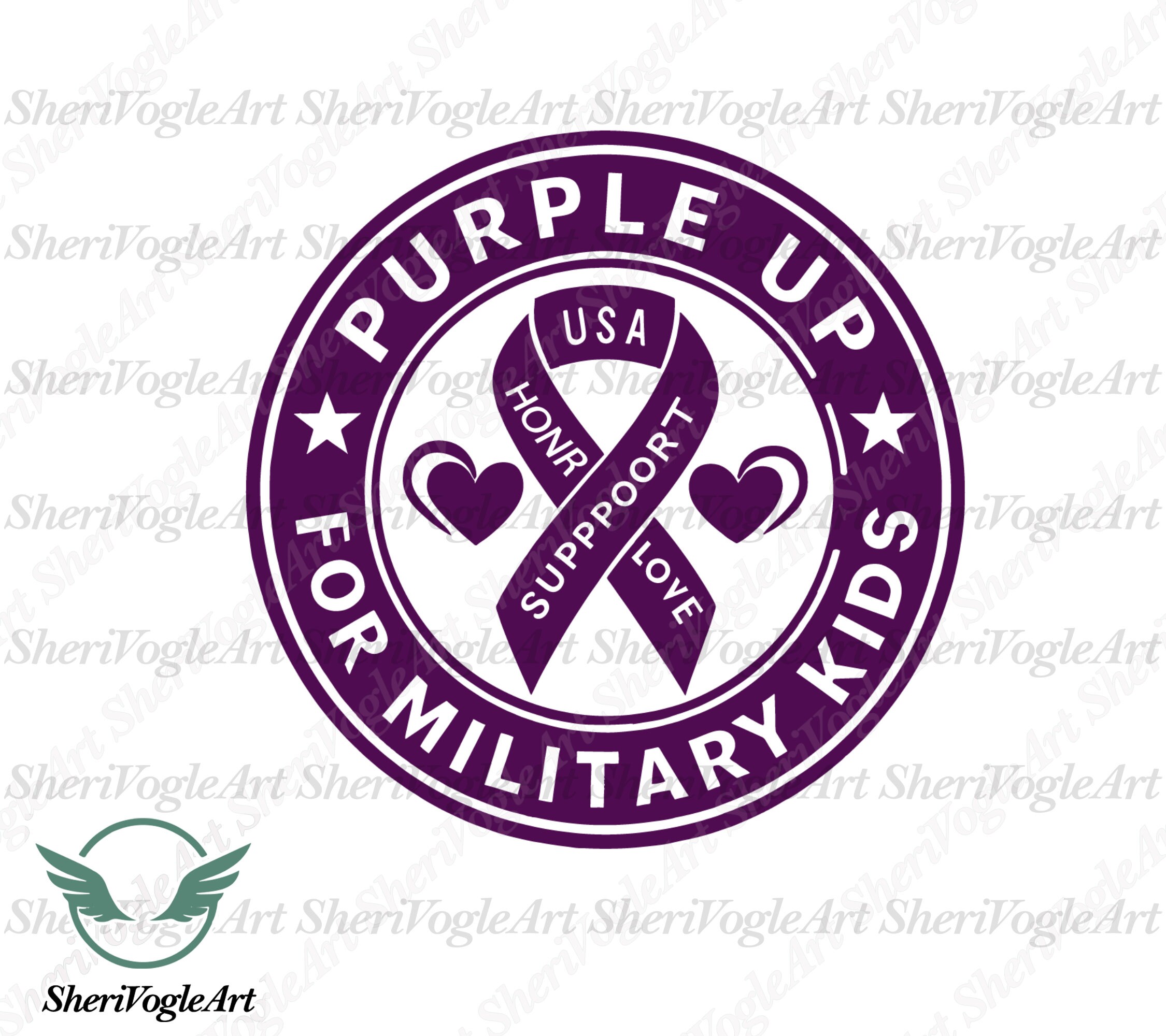 Purple up for Military Kids SVG PNG, Military Child SVG, Military ...