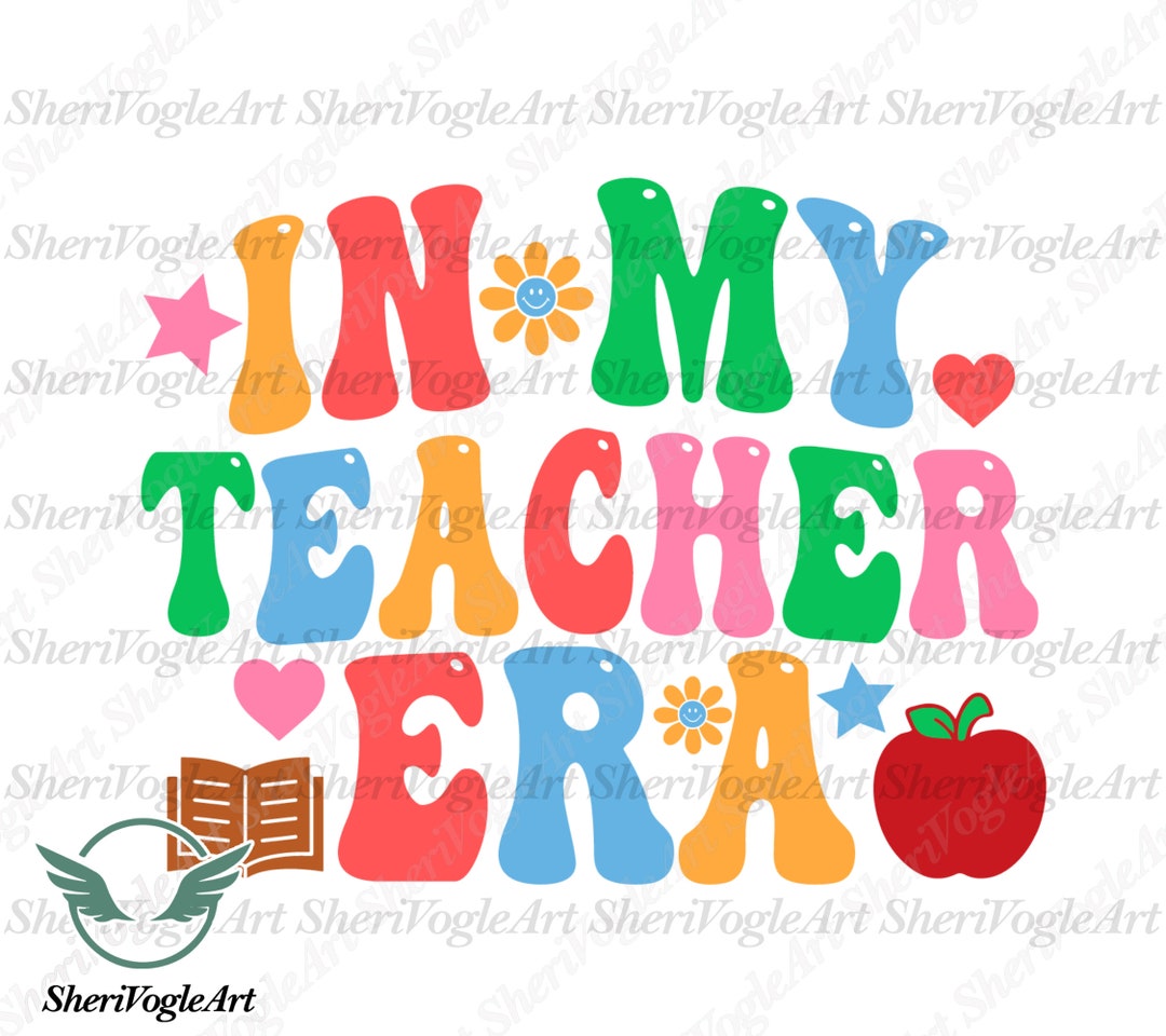 In My Teacher Era Svg Png, Teacher Era Png, Cool Teacher Png, Retro ...
