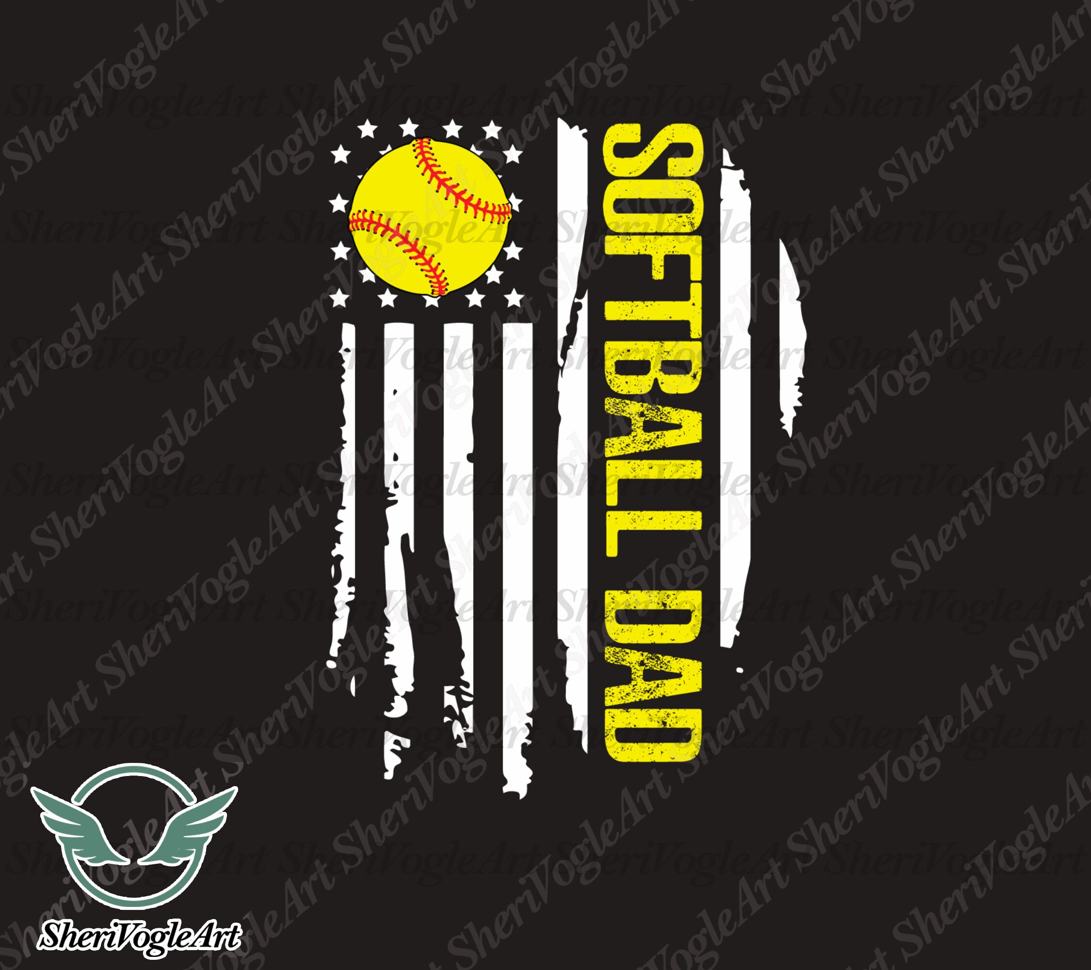 American Softball Dad Svg, Softball Svg, Dad Png, Sport Dad Png, Father ...