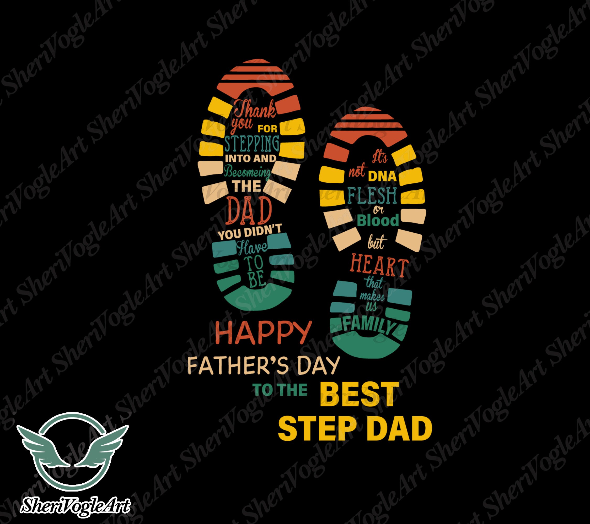 Happy Fathers Day for the Best Step Dad Svg, Fathers Day Svg, Step Dad ...