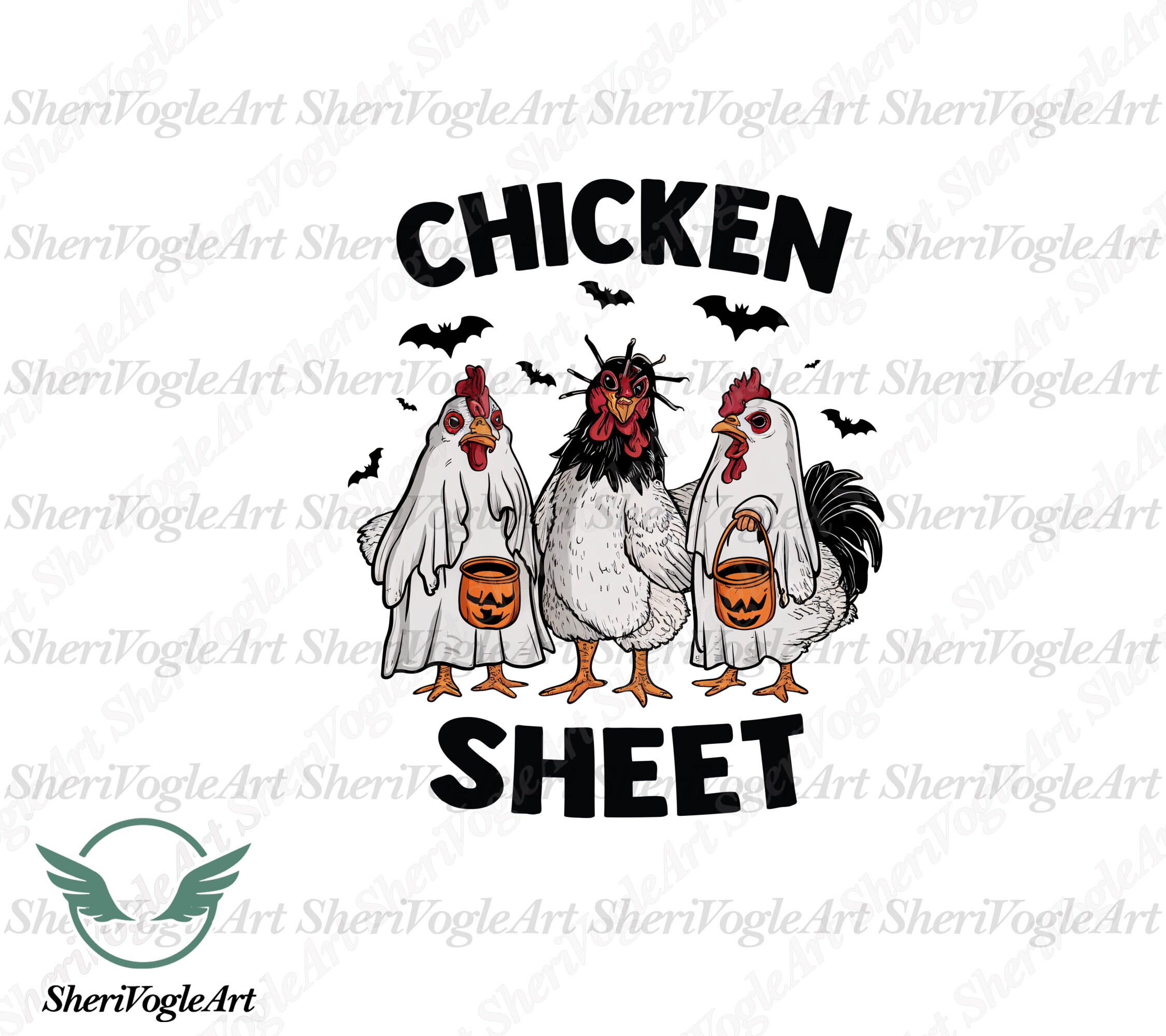 Chicken Sheet Png, Halloween Chickens PNG, Spooky Chicken Halloween ...