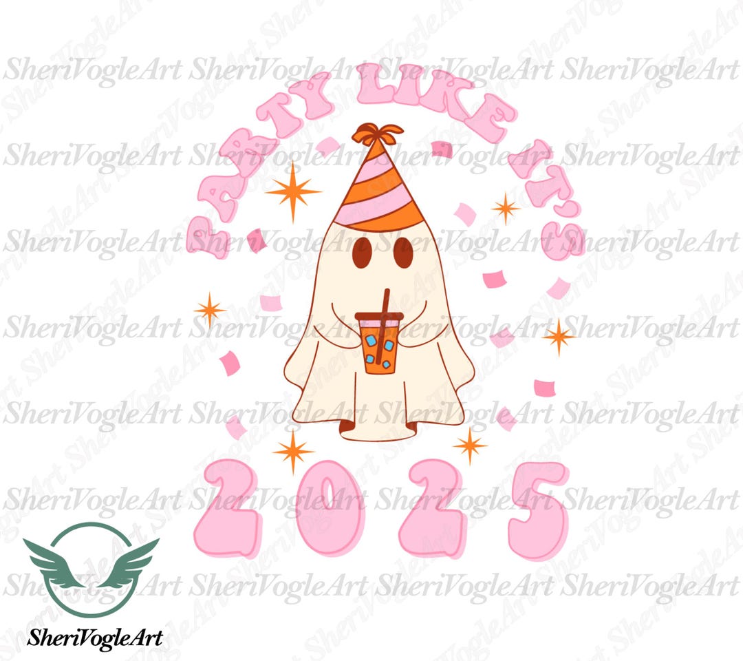 New Years Ghost Png Party Ghosties New Years Sublimation Design Disco ...