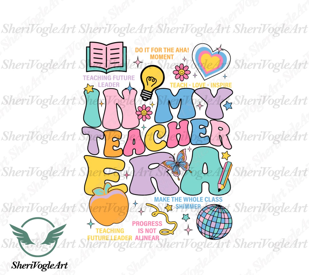 In My Teacher Era Svg Png, Teacher Era Png, Cool Teacher Png, Retro ...