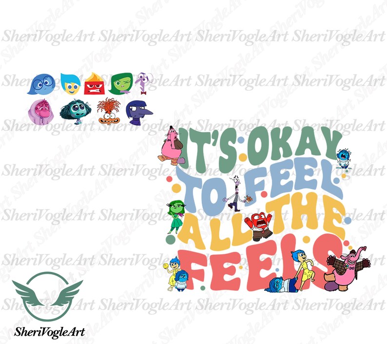 Inside Out It's Okay to Feel All the Feels Png, Mental Health Png ...
