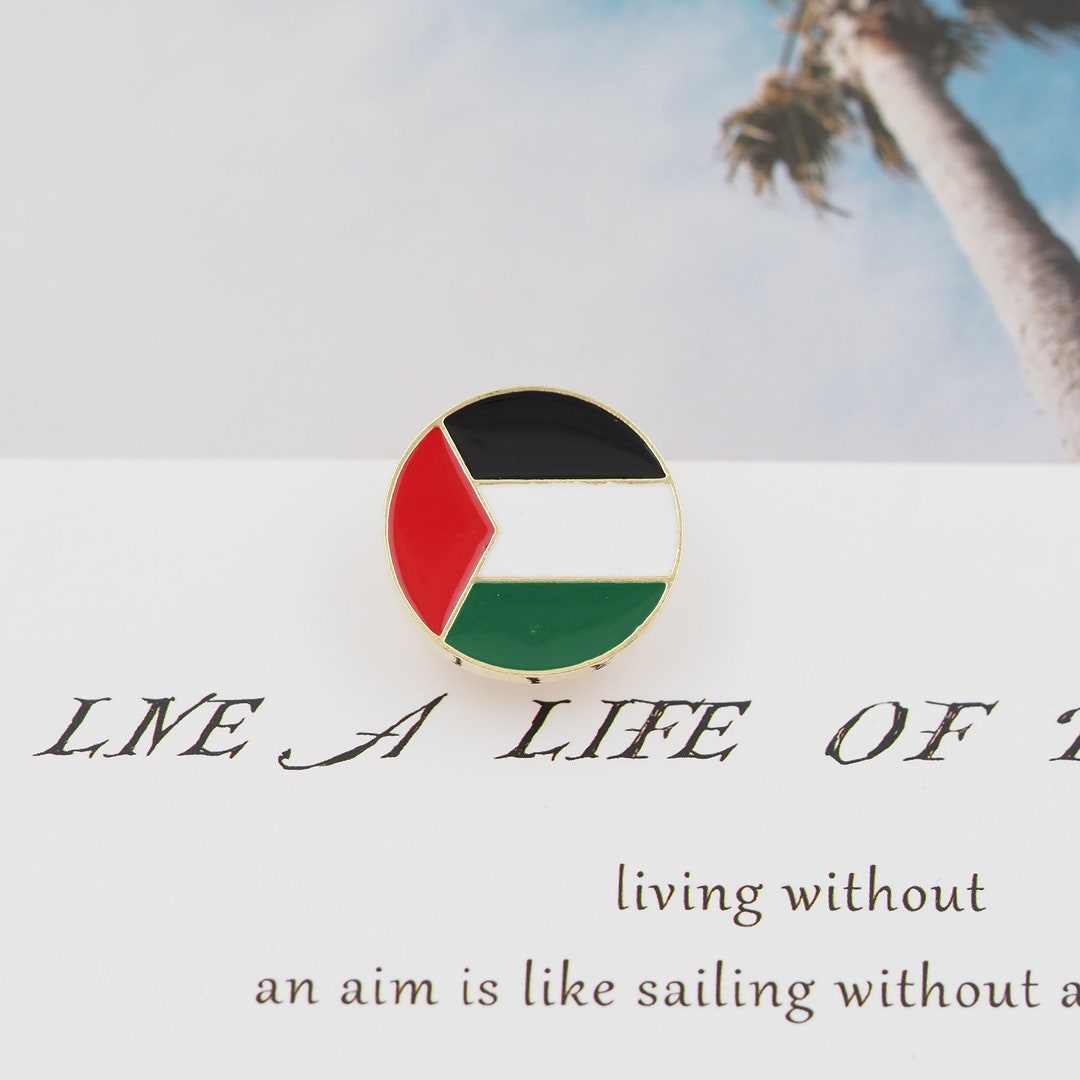 Palestine National Flag Lapel Pin, Palestine Lapel Pin, Palestinian Pin ...