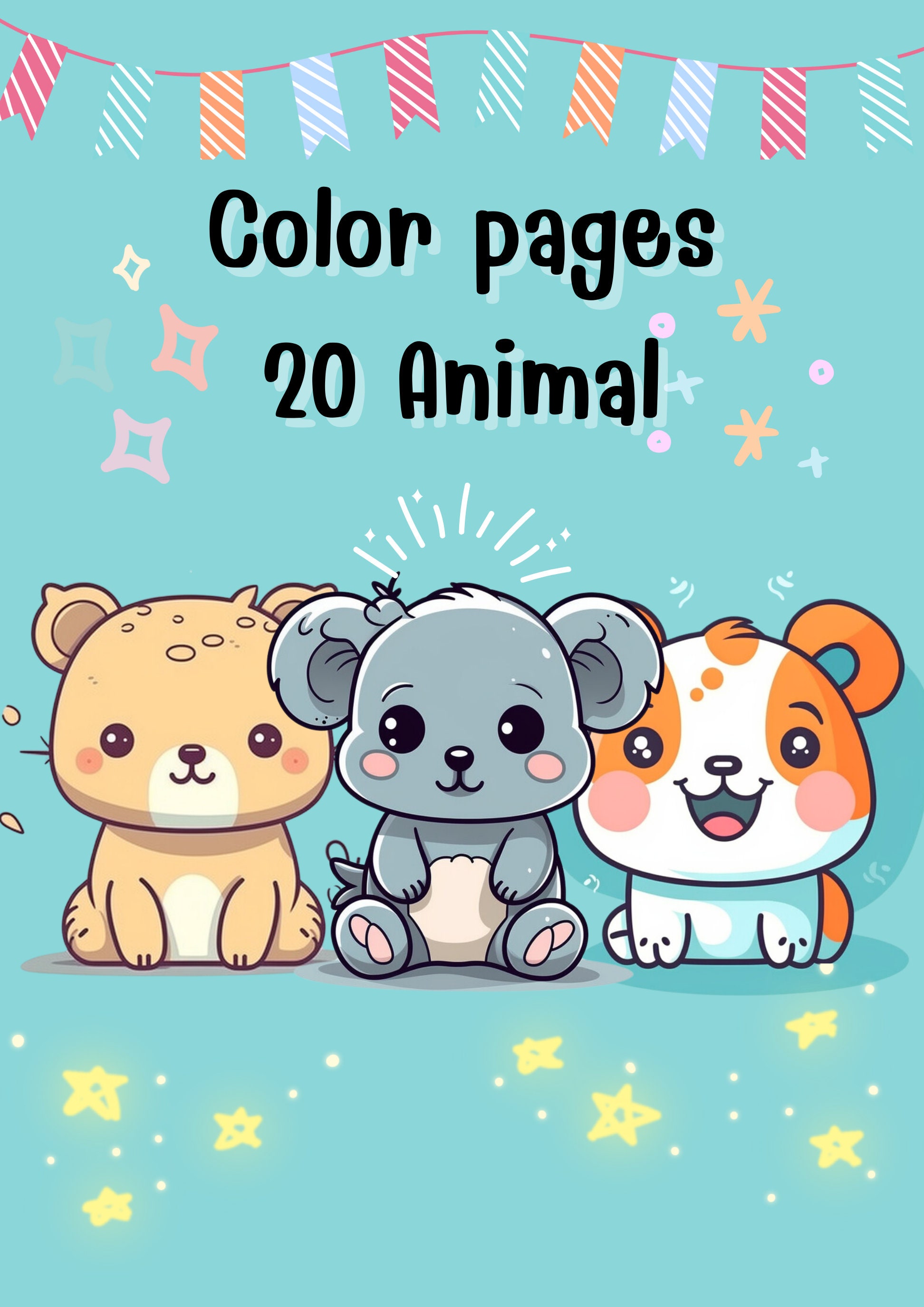 20 Animal Coloring Pages for Kids,for Young Children,for Preschool ...